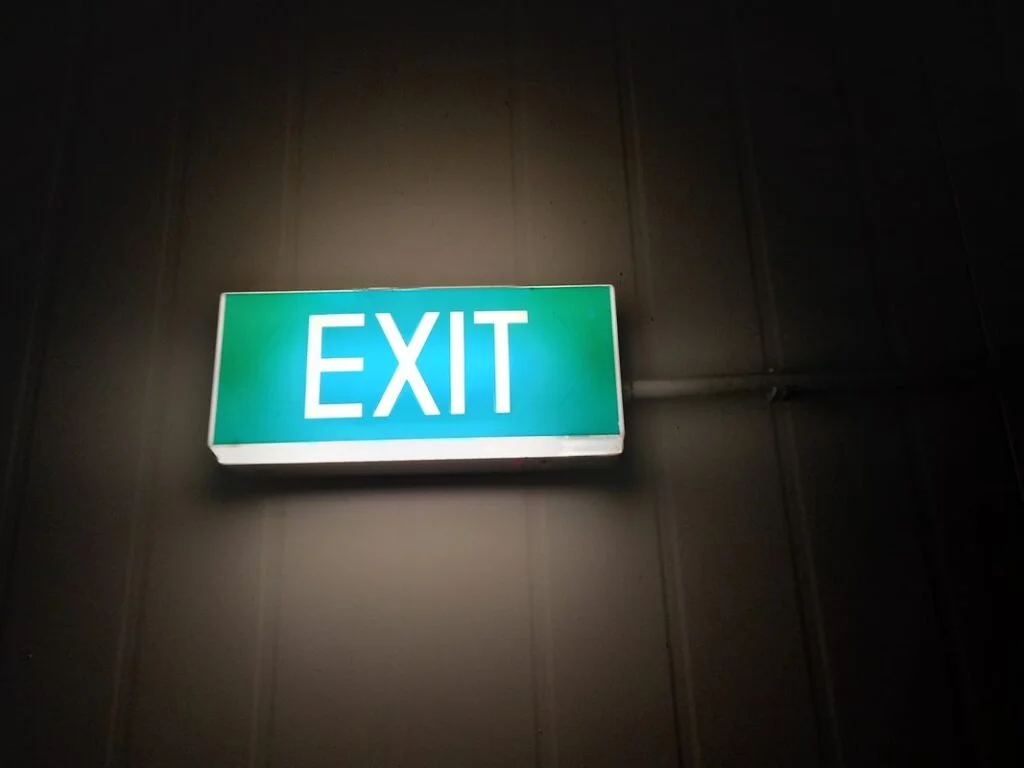 Emergency Exit Sign Lights Off For Testing LED Emergency & Exit: 3W